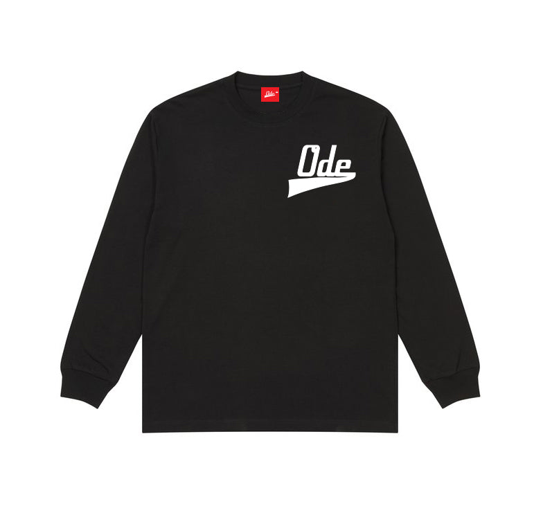 Ode Script Long Sleeve T-Shirt - Black – Ode Clothing